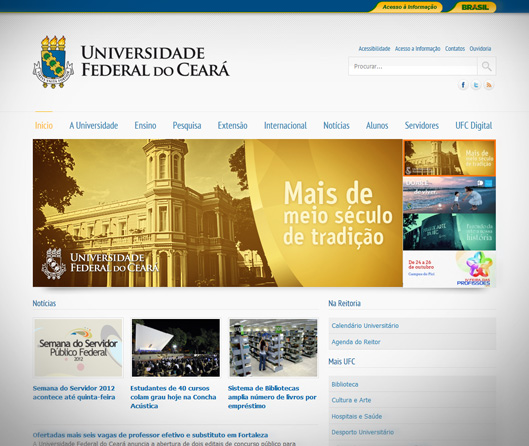 Portal da UFC - Universidade Federal do Ceará - Mapa do Sítio